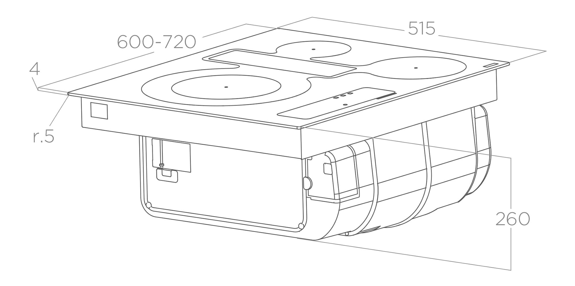 Elica - Płyta indukcyjna z okapem NIKOLATESLA FIT BL/A/60
