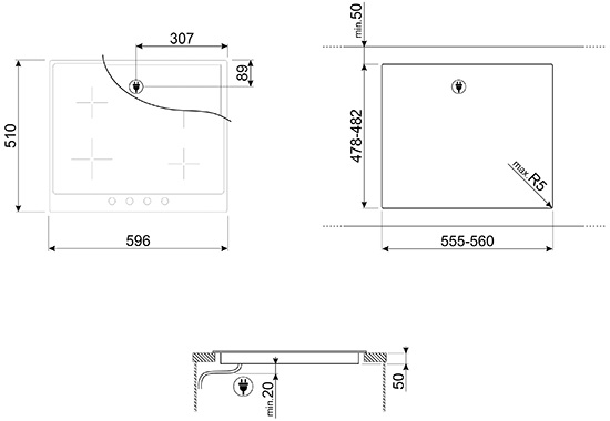 Smeg - Płyta indukcyjna Victoria SI964PM Kremowa