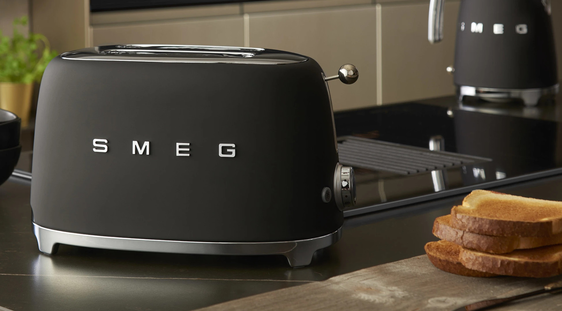 Smeg - Toster na 2 kromki 50's Retro Style TSF01BLMEU Czarny